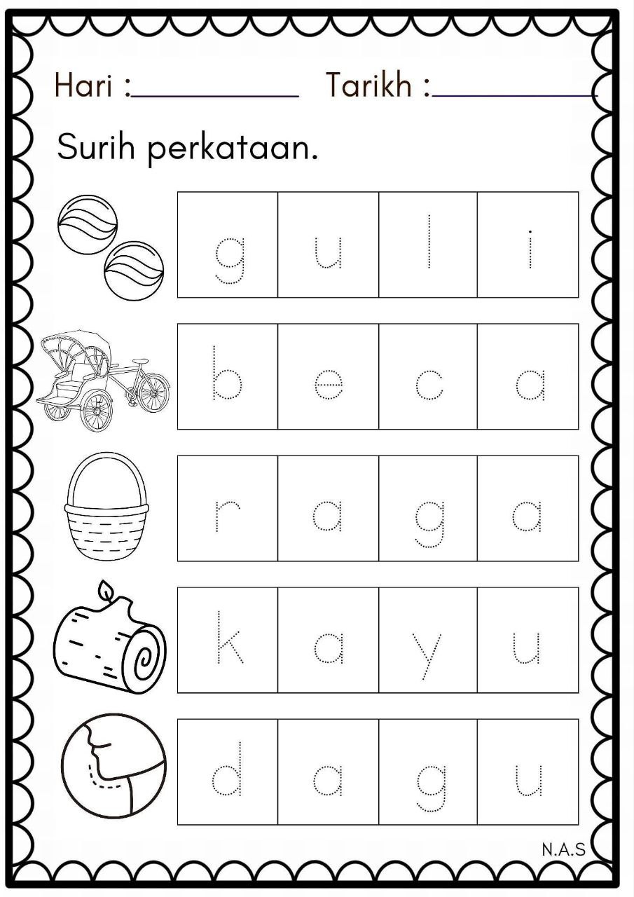 Latihan Surih Prasekolah - GURUBESAR.MY