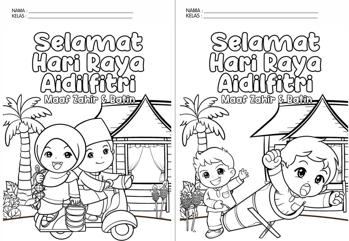 Koleksi Aktiviti Warna Raya Aidilfitri - GURUBESAR.MY