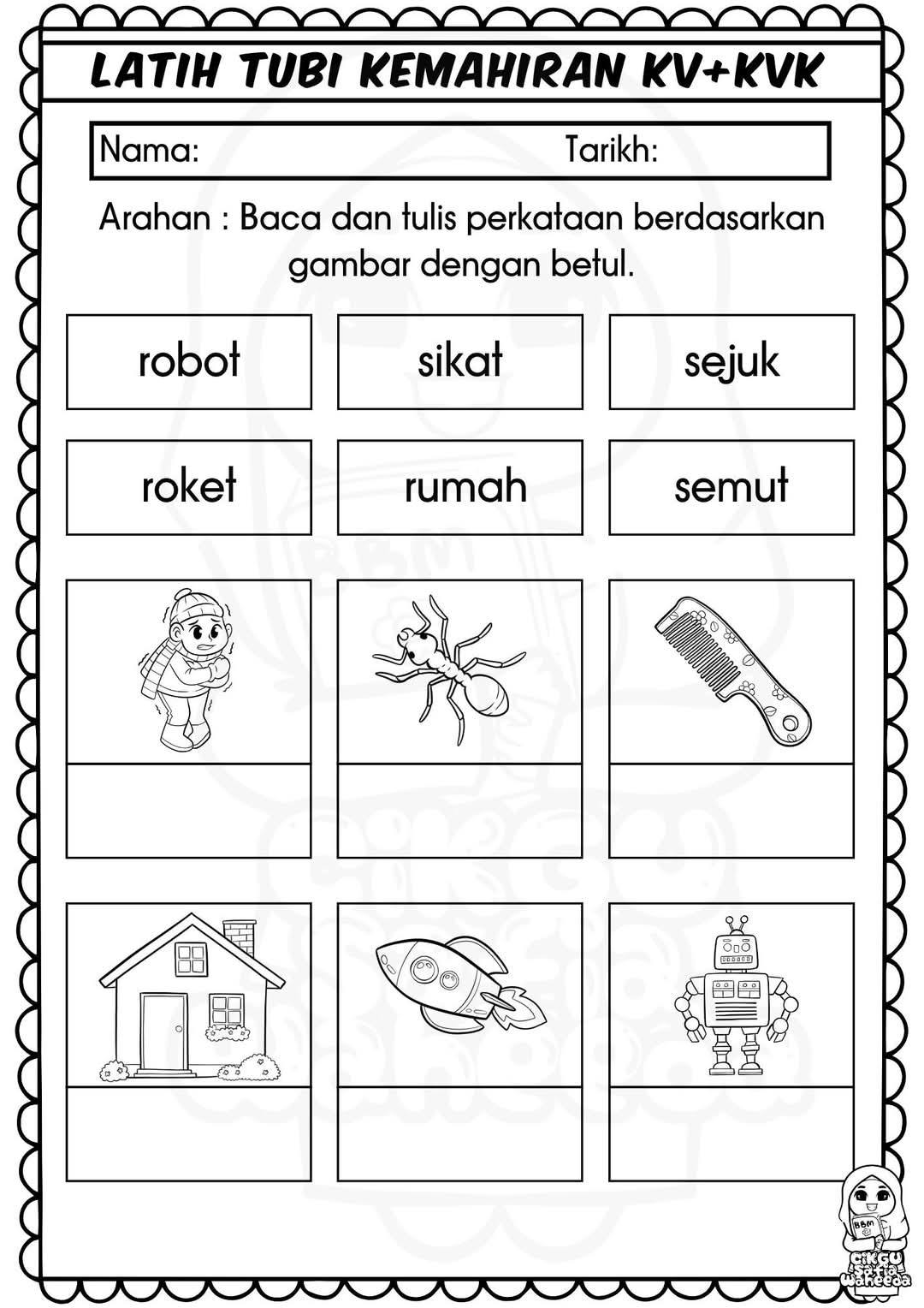 Latih Tubi Kemahiran KV+KVK Prasekolah - GURUBESAR.MY