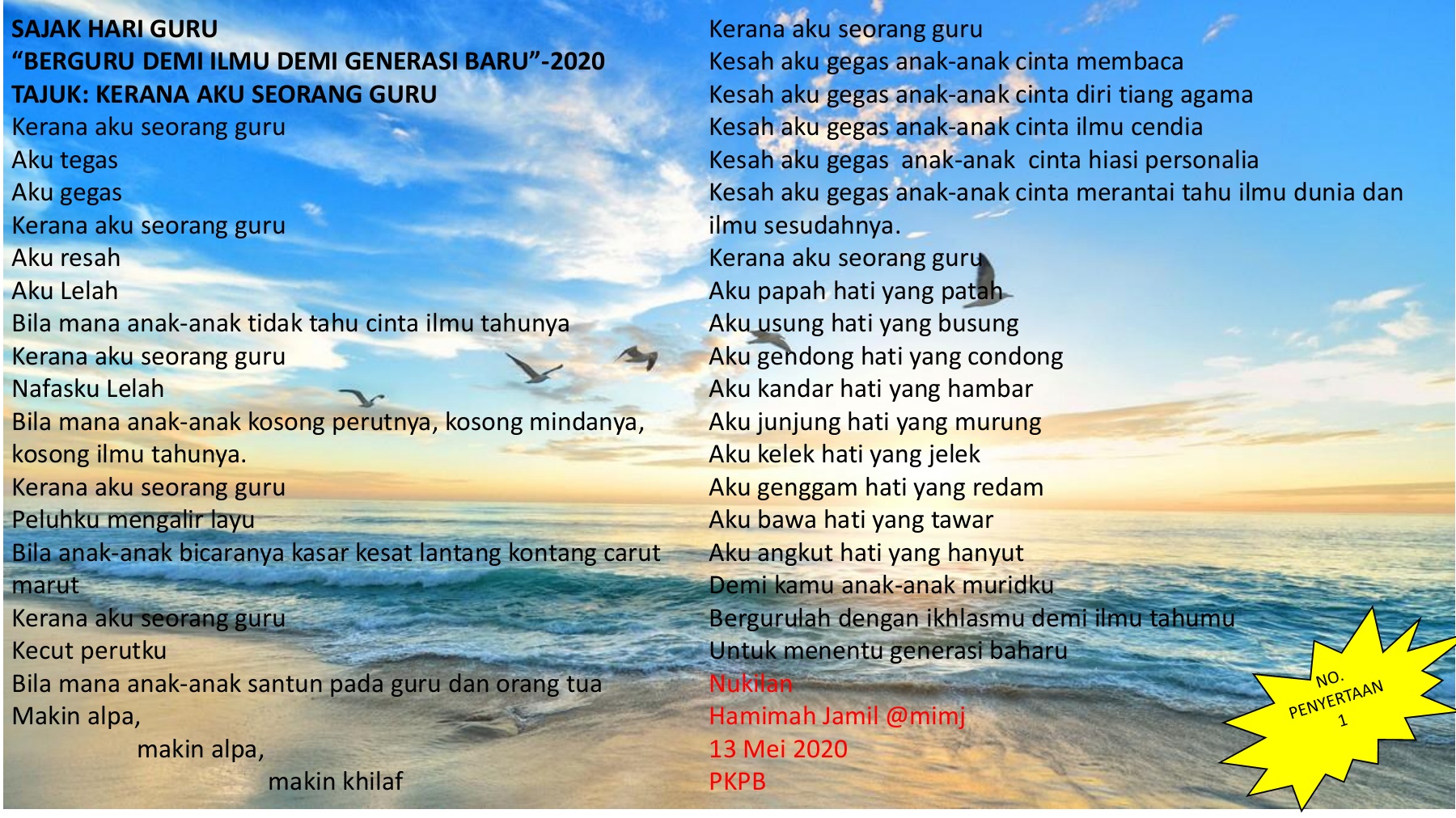 Koleksi Contoh Sajak Dan Puisi Sambutan Hari Guru - GURUBESAR.MY