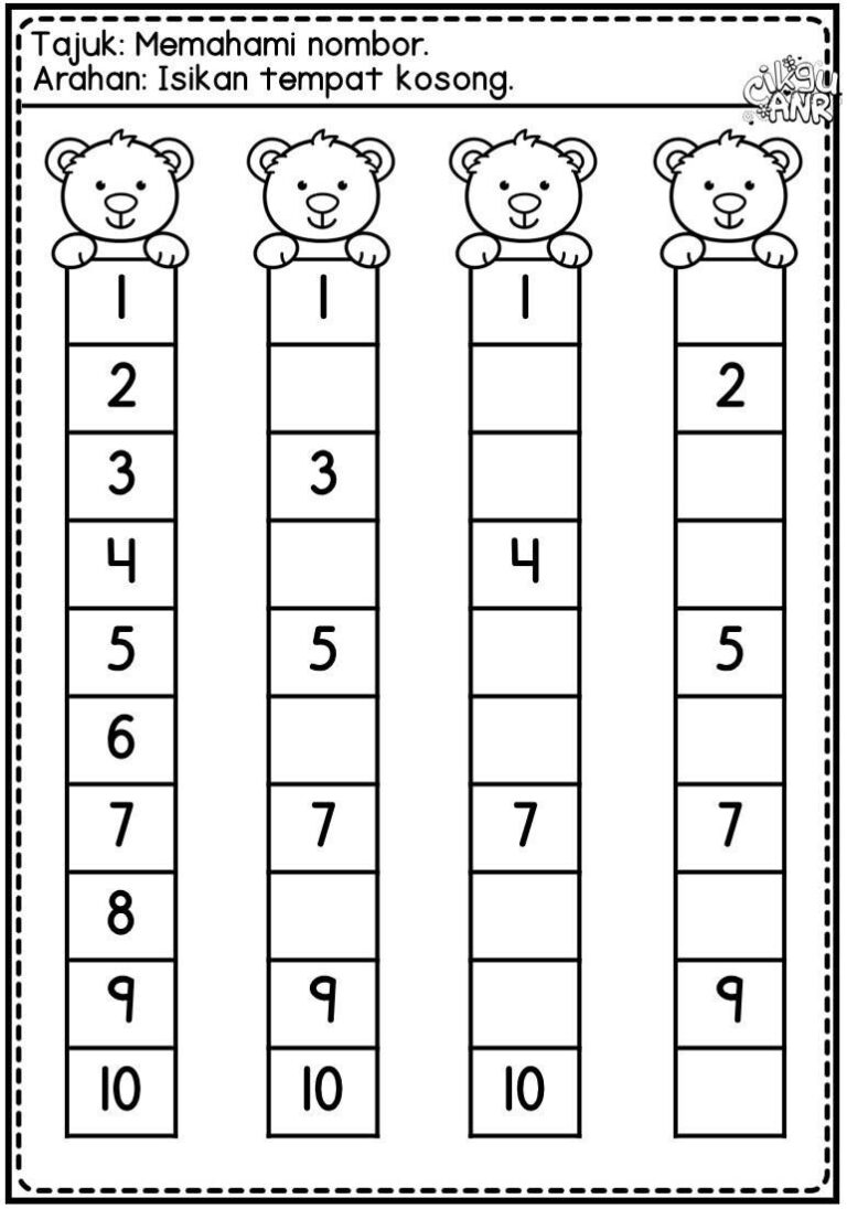 Latihan Asas Matematik Prasekolah - GURUBESAR.MY