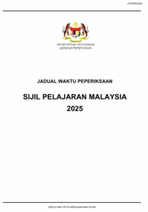 Jadual Waktu Peperiksaan SPM 2025 - GURUBESAR.MY
