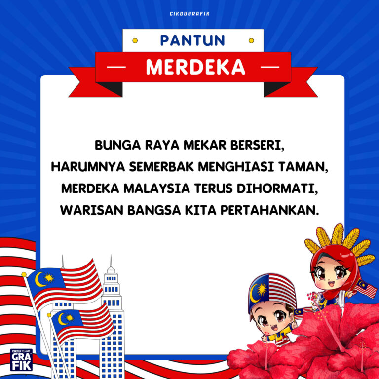 Koleksi Pantun Merdeka Hari Kebangsaan 2025 - GURUBESAR.MY