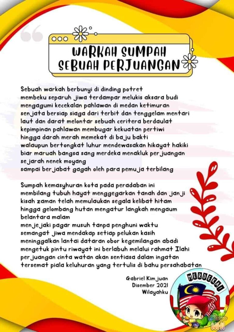 Koleksi Sajak Merdeka Hari Kebangsaan 2025 - GURUBESAR.MY
