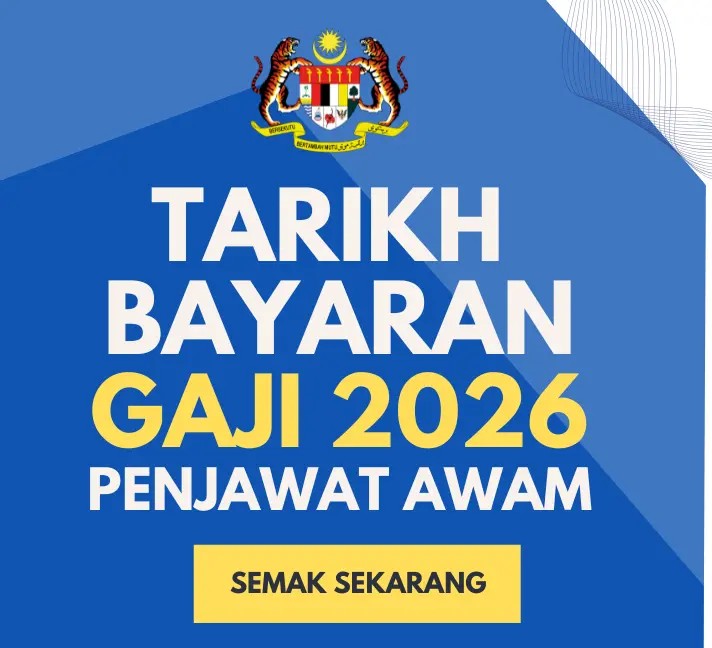 Jadual Pembayaran Gaji 2026 - GURUBESAR.MY